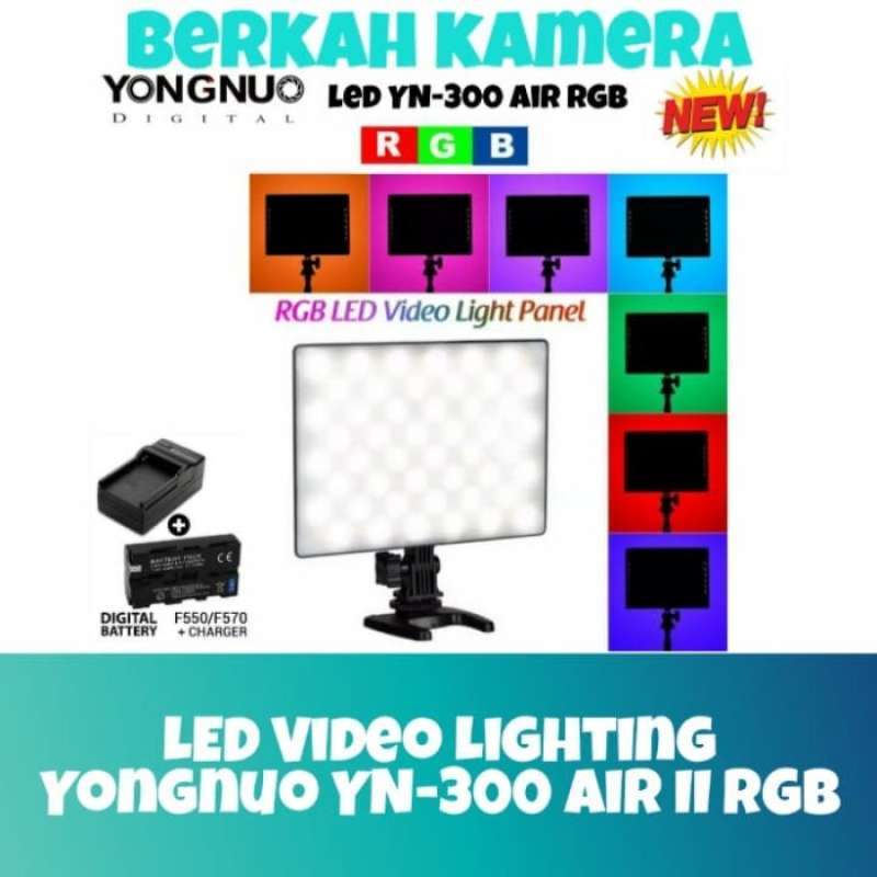 Promo Led Video Light Yongnuo Yn-300 Ii Yn300 Ii Rgb Plus Baterai Dan ...