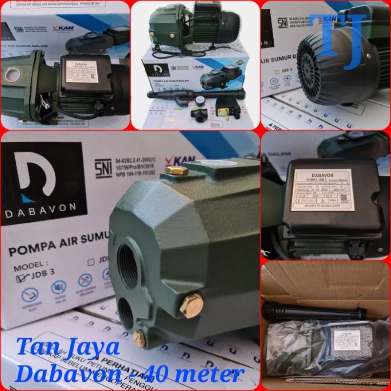 Promo Pompa Air Listrik Otomatis Jet Pump Dabavon Tipe 370 - 40 Meter ...