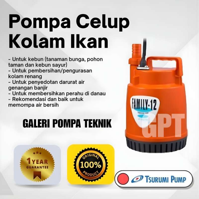Promo Pompa Celup Air Laut Tsurumi Family-12 100 Watt Submersible Pump ...