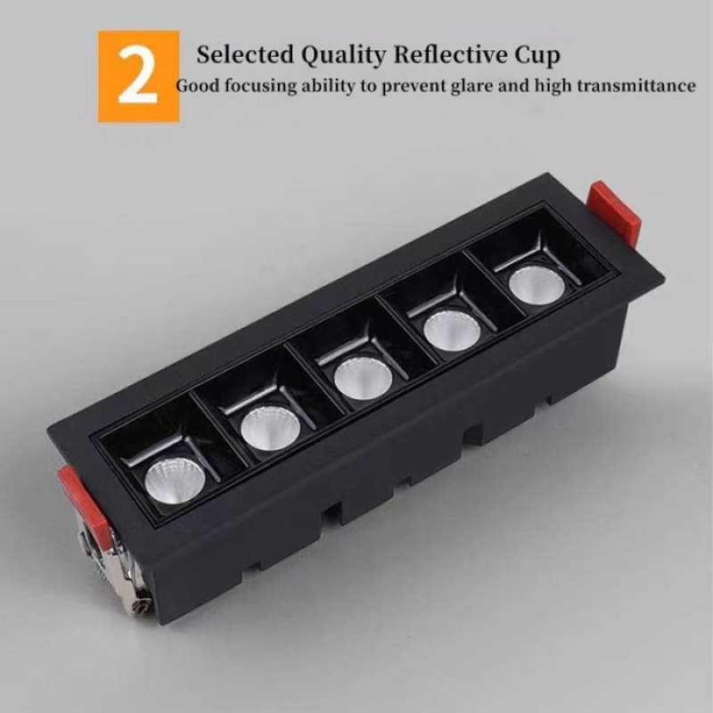 Promo Lampu Downlight Plafon Sorot Led Embedded Linear Grill Spotlight ...