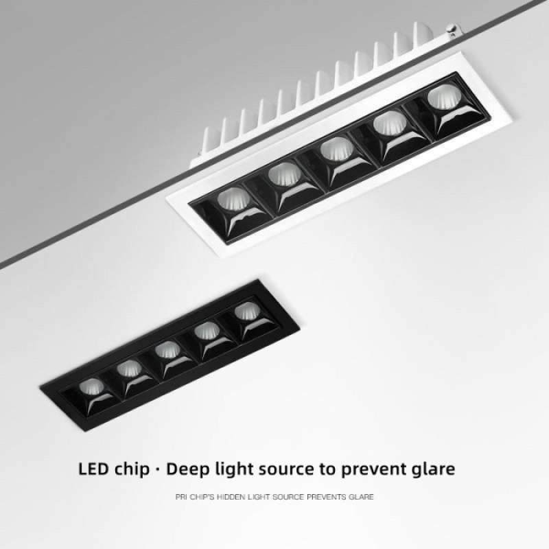 Promo Lampu Downlight Plafon Sorot Led Embedded Linear Grill Spotlight ...