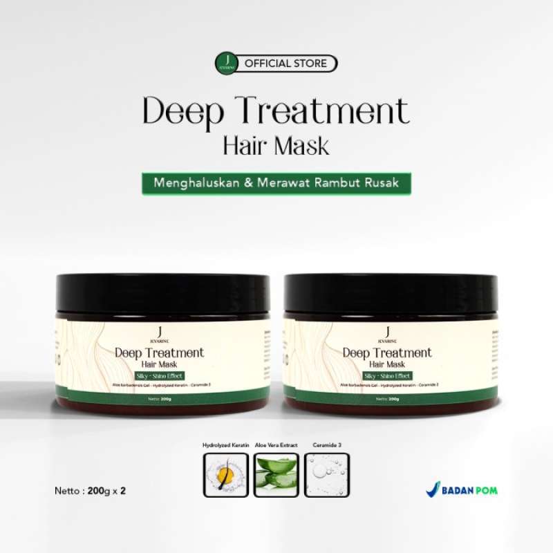 Jual 2 Jevarine Deep Treatment Hair Mask-perawatan Rambut Agar Tetap ...
