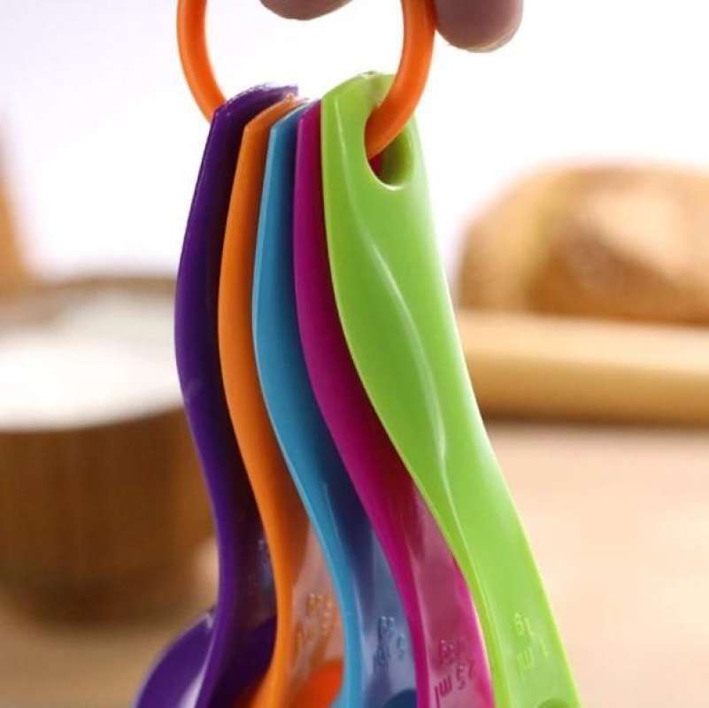 Jual Sendok Takar Plastik 5 Ukuran Measuring Spoon Alat Ukur Takaran ...