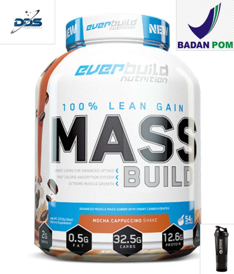 Promo Everbuild Nutrition 100 Lean Gain Mass Build 6lbs Gainer Diskon