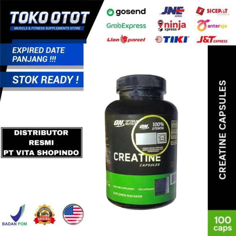 Promo On Creatine 100 Capsules Optimum Nutrition Kreatine Isi 100 ...