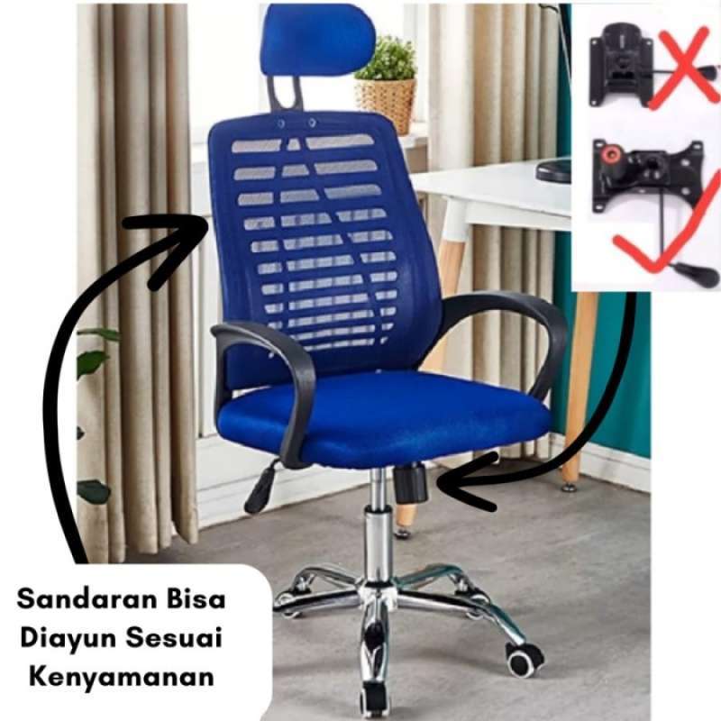 Jual Luxes Kursi Kerja Kantor Kursi Direktur Fabric Kain Kulit Type 910 ...