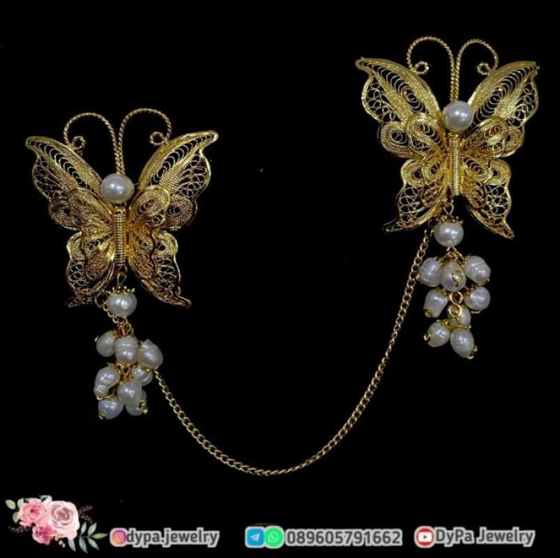 Jual Bros Kupu Bros Kebaya Jeng Yah Mutiara Air Tawar Rantai Gold ...