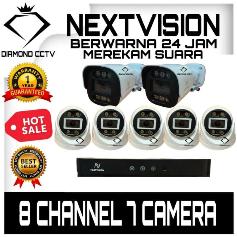 Promo Nextvision Paket Cctv Colorvu Audio 7 Kamera 8 Channel 2mp Full ...