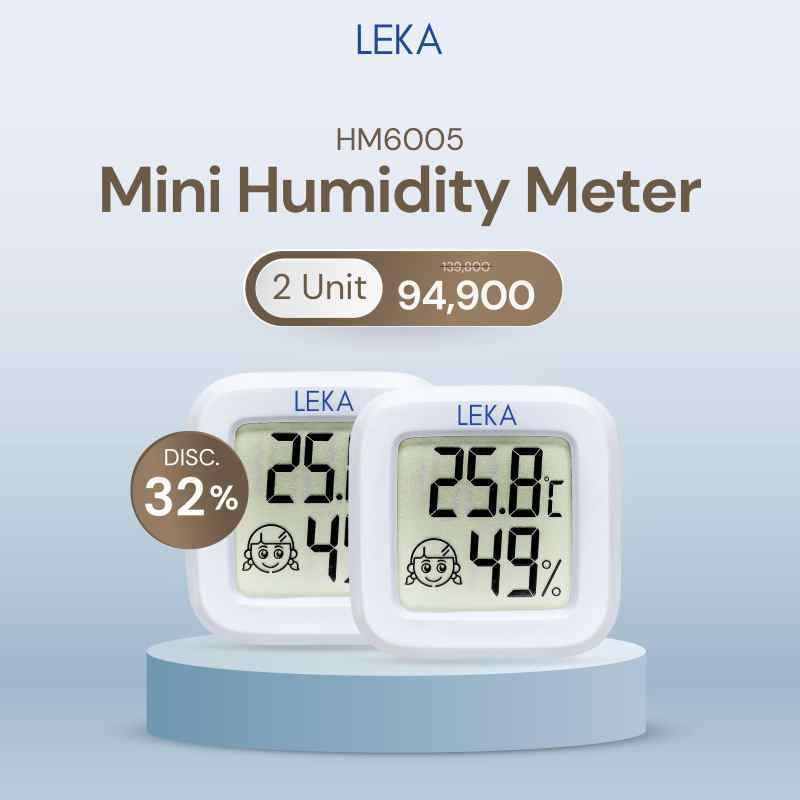 Promo Leka Hm6005 Mini Humidity Meter - Hygrometer Thermometer Ukur ...