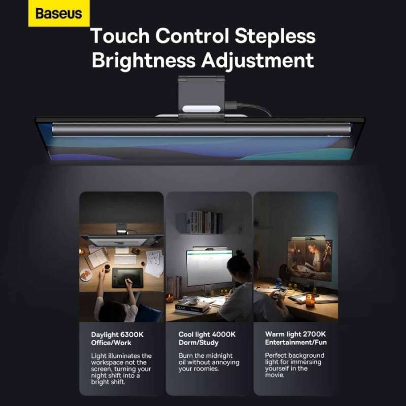 Jual Baseus I-wok 2 Screen Hanging Dimming Lighting Lamp Lampu Baca ...