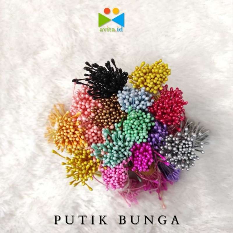 Jual 10 Biji Putik Bunga Putik Sari Bunga Plastik Putik Benang Sari ...