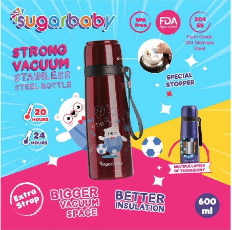 Promo Sale Sugar Baby Vacuum Stainless 600ml Botol Minum Anak Baru Diskon 41% Di Seller Smartans ...