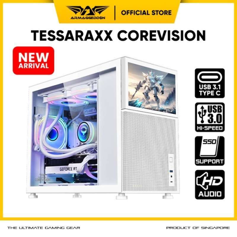 Jual Casing Pc Armaggeddon Tessaraxx Corevision Front Lcd Display M-atx ...