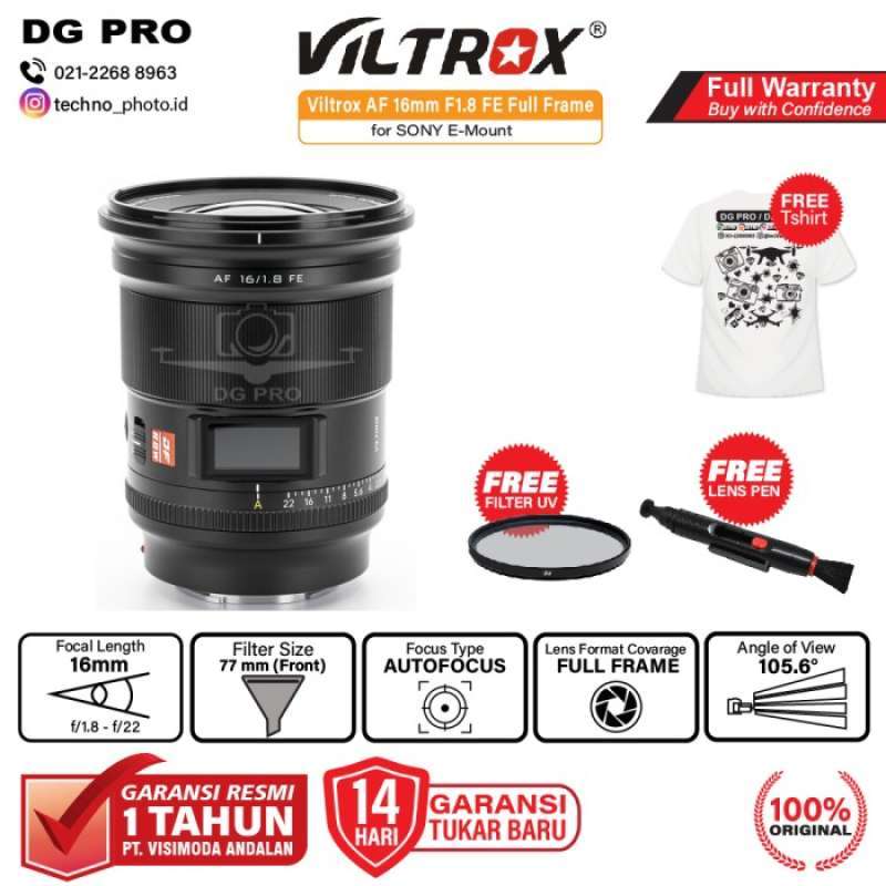 Promo Viltrox Af 16mm F1 8 Fe Full Frame For Sony E Mount 16mm F 1 8