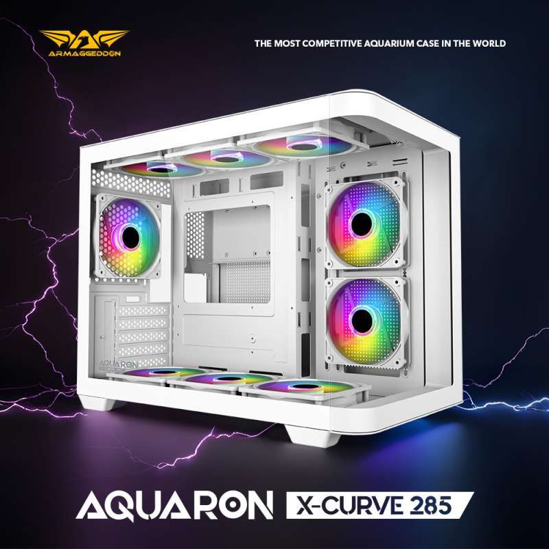 Promo Casing Gaming Armaggeddon Aquaron X-curve 285 M-atx With Front ...