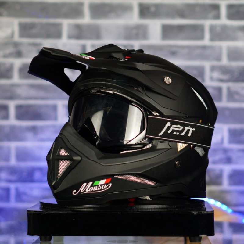 Promo Helm Monsa Cross Full Face Solid O.r.ig.in.al Sni - Hijauu, Xl ...