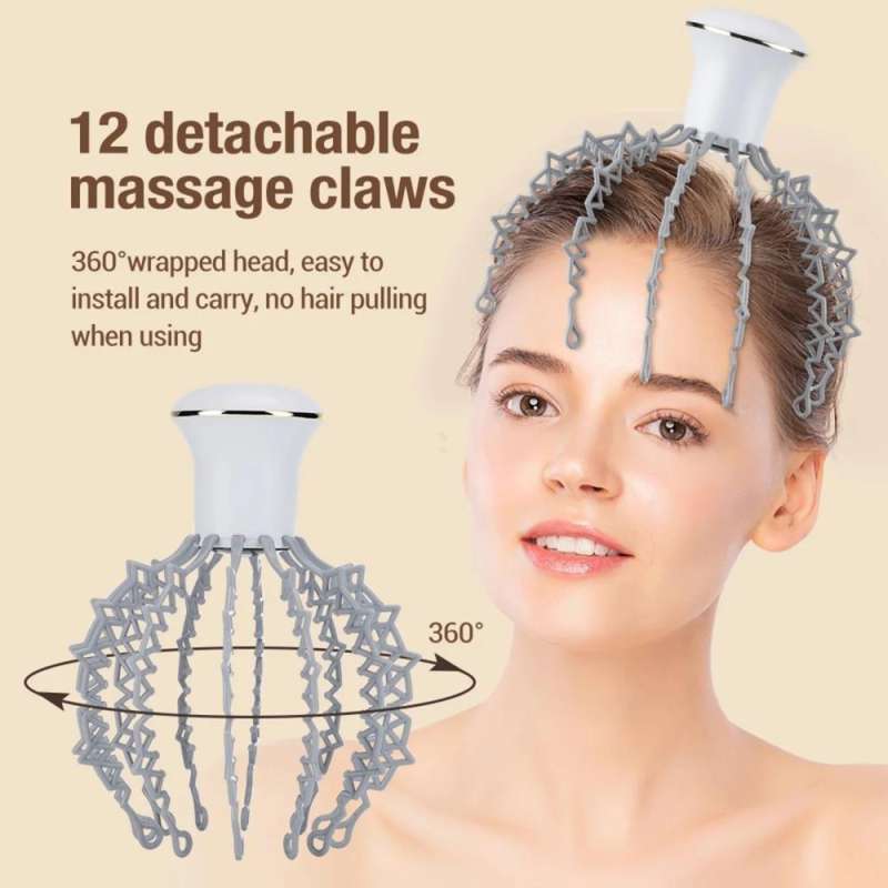Jual Merall Alat Pijat Kepala Elektrik Octopus Claw Scalp Massager ...