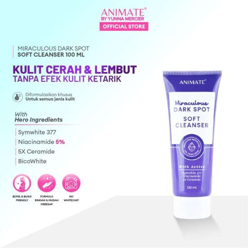 Promo Animate Miraculous Dark Spot Soft Cleanser 100 Ml Diskon 48% Di ... Promo Animate Miraculous Dark Spot Soft Cleanser 100 Ml Diskon 48% Di ...
