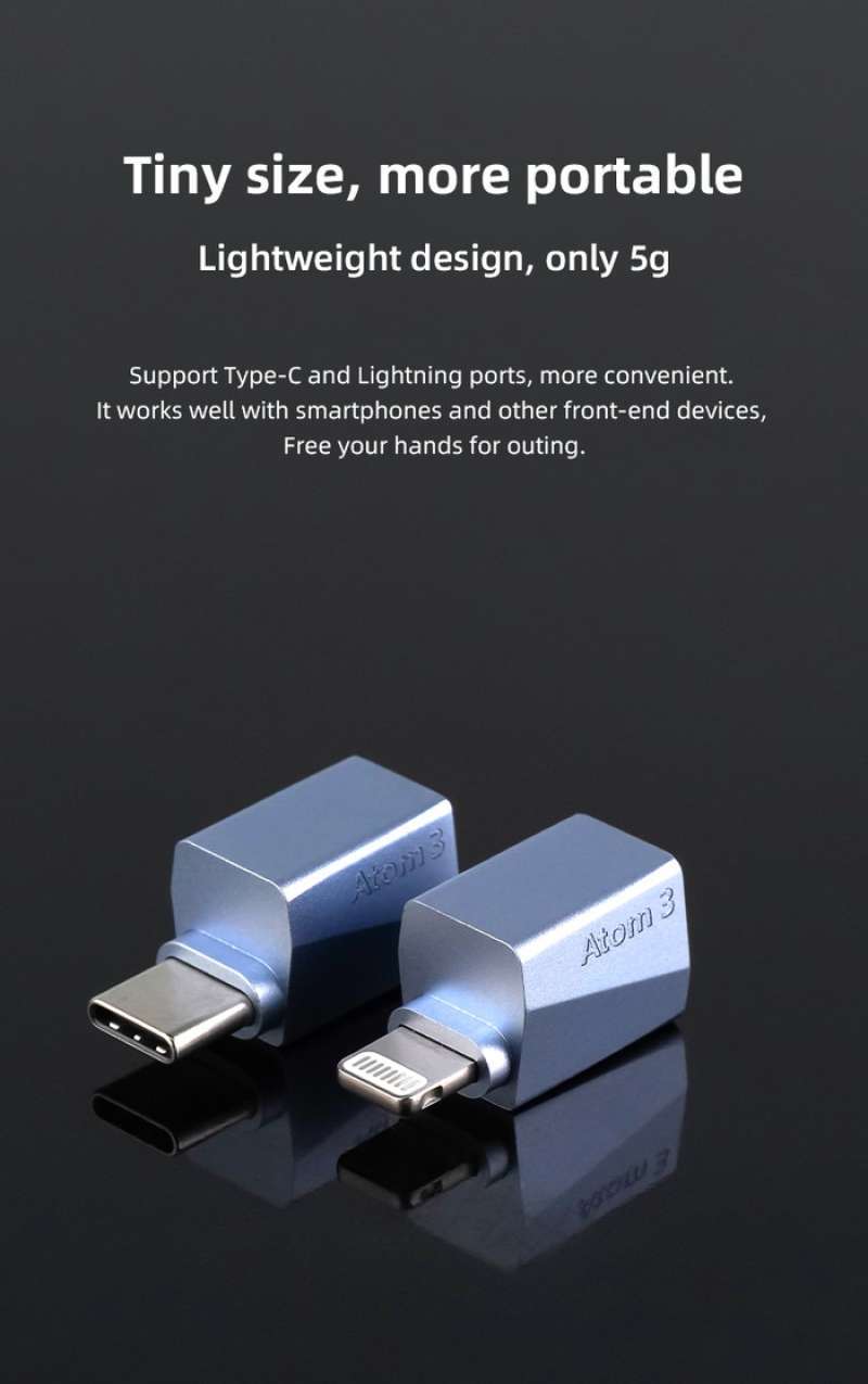 Jual Audirect Atom 3 Portable Dac Amp Usb-c Lightning To 3.5mm Jack ...