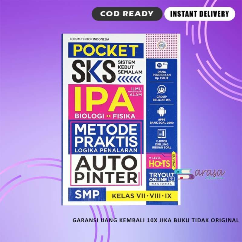 Promo Ori Buku Pelajaran Smp Pocket Sks Ipa Smp Kelas 7 8 & 9 Diskon 26% Di Seller Harui Store ...