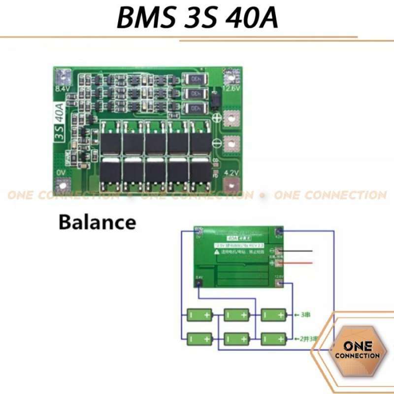Promo Lithium Battery 18650 Bms 3s 40a Charger Bms Protection Board ...