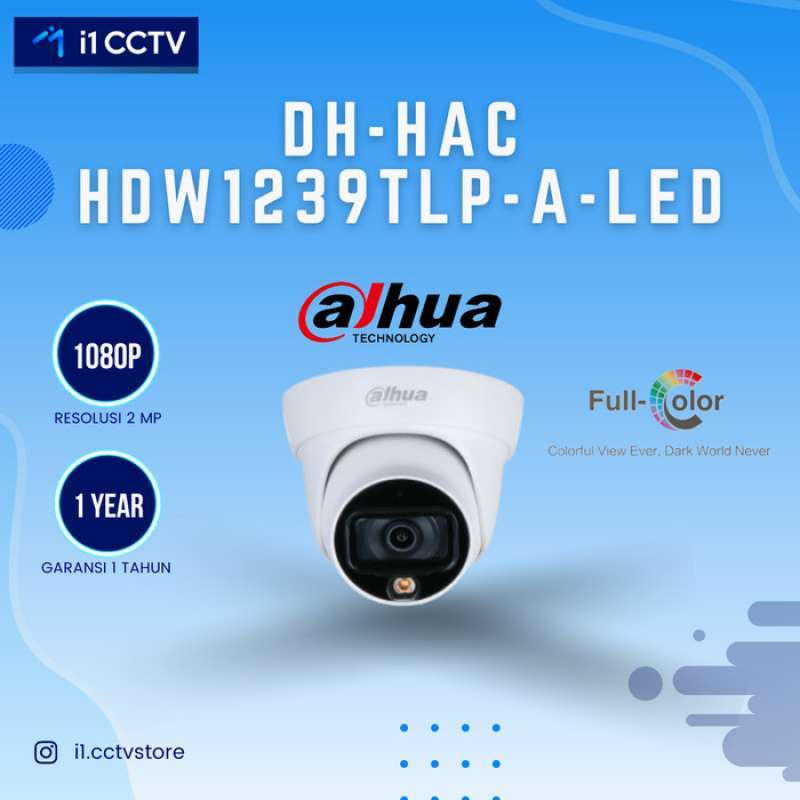 Promo Camera Indoor Full Color 2 Mp Dh-hac-hdw1239tlqp-a-led 2mp Diskon ...