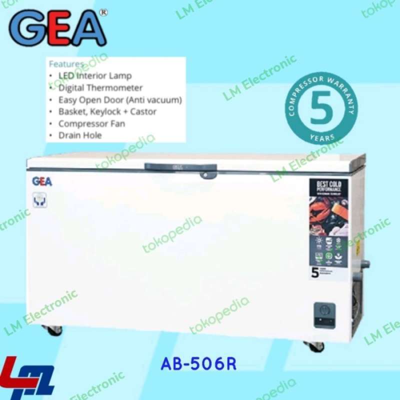 Promo Gea Chest Freezer Ab-506-t-x / Ab506tx/ Ab-506 T-x / Ab 506 T X ...