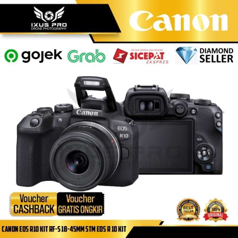 Promo Eos R10 Kit Rf-s 18-45mm Stm Eos R 10 Kit 18-45 Diskon 23% Di Seller Tuplens Store ...