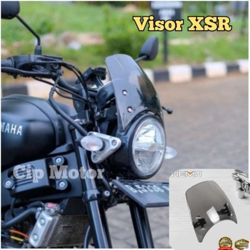 Promo Visor Windshield Yamaha Xsr Nemo Rayben Hitam Carbon Diskon 23% ...