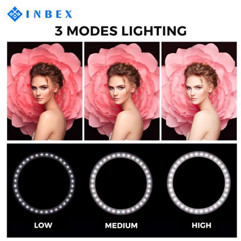 Jual Inbex 20cm Ring Light+flexible Arm Stander Tripod Mount For Makeup ...
