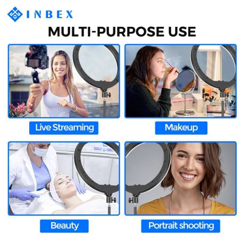 Jual Inbex 20cm Ring Light+flexible Arm Stander Tripod Mount For Makeup ...