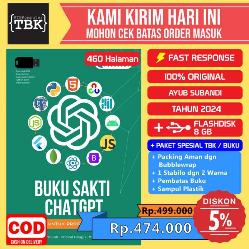 Jual Buku Sakti Chatgpt Untuk Programmer Dr. Priyanto Hidayatullah Di ...