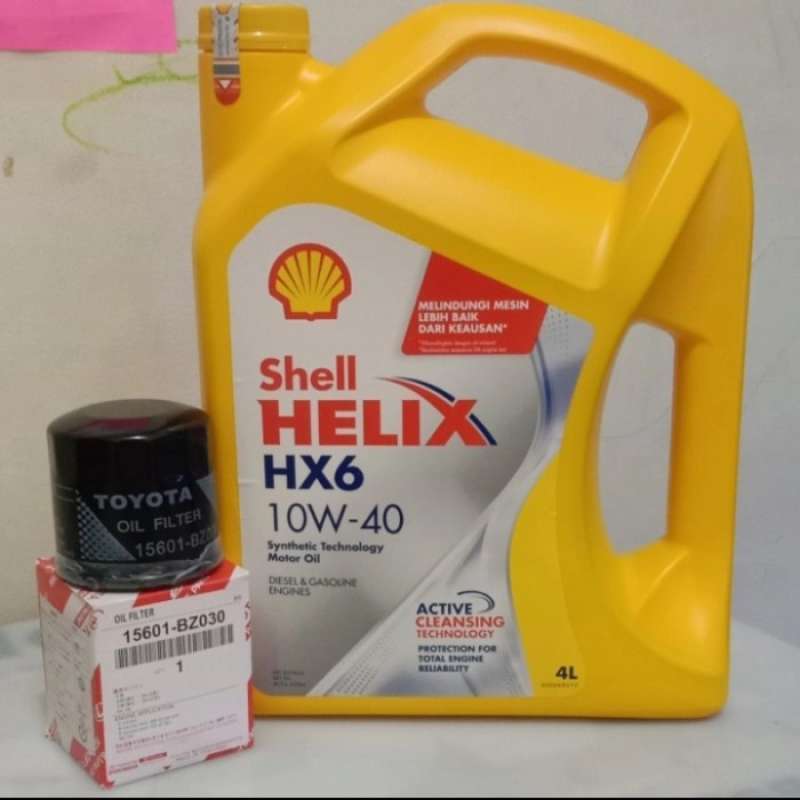 Promo Paket Ganti Oli Avanza Shell Helix Hx6 10w-40 Diskon 23% Di ...