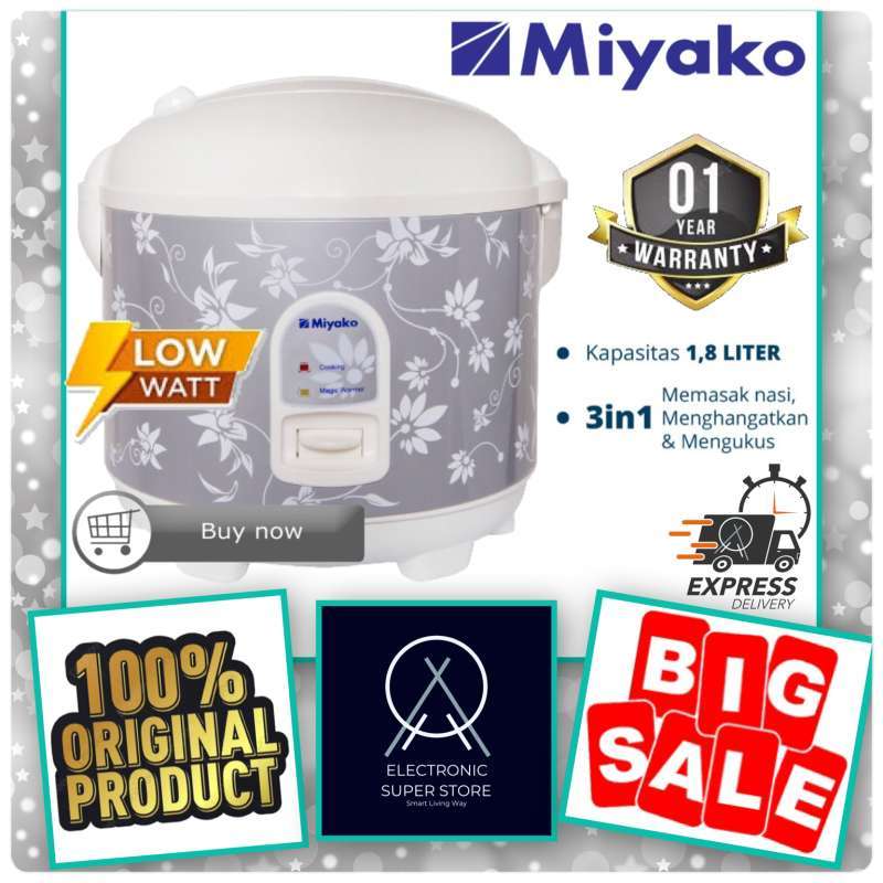 Promo Rice Cooker Miyako Mcm-528 Mcm528 528 3in1 Super Low Watt 1.8l ...