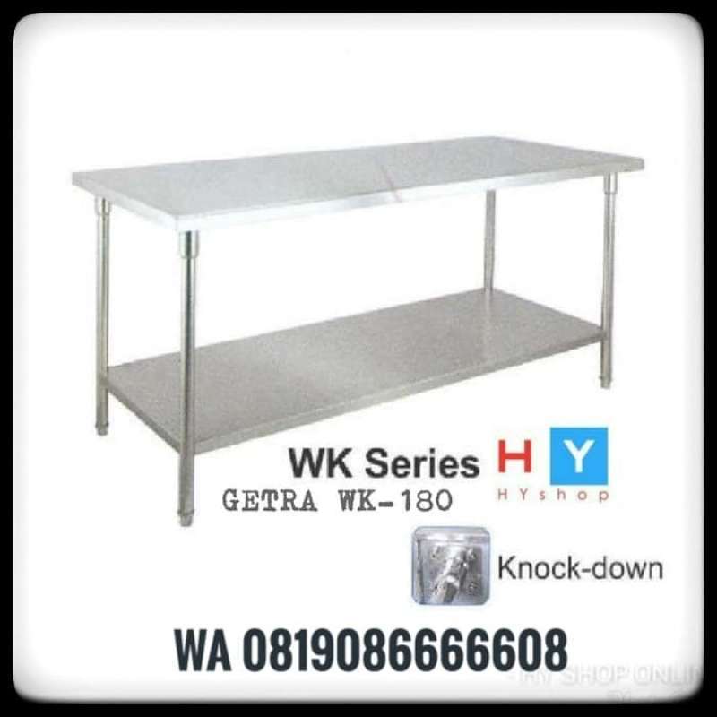 Promo Getra Wk-180 Stainless Working Table Meja Dapur Wk180 Diskon 23% ...