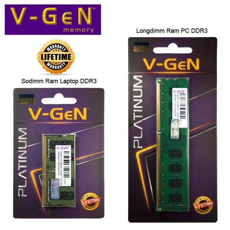 Jual V-gen Ddr3 Pc12800 1600mhz Platinum Rescue - Ram Pc Dan Laptop ...
