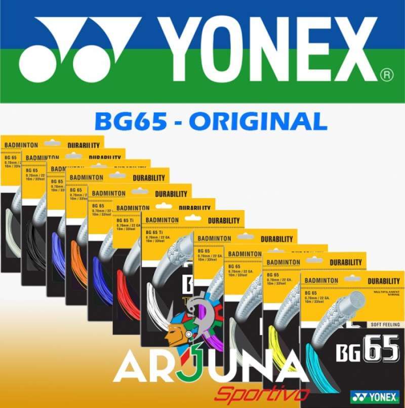 Promo Badminton String | Bg65 | Senar Raket Bg 65 O.r.ig.in.al - Black ...