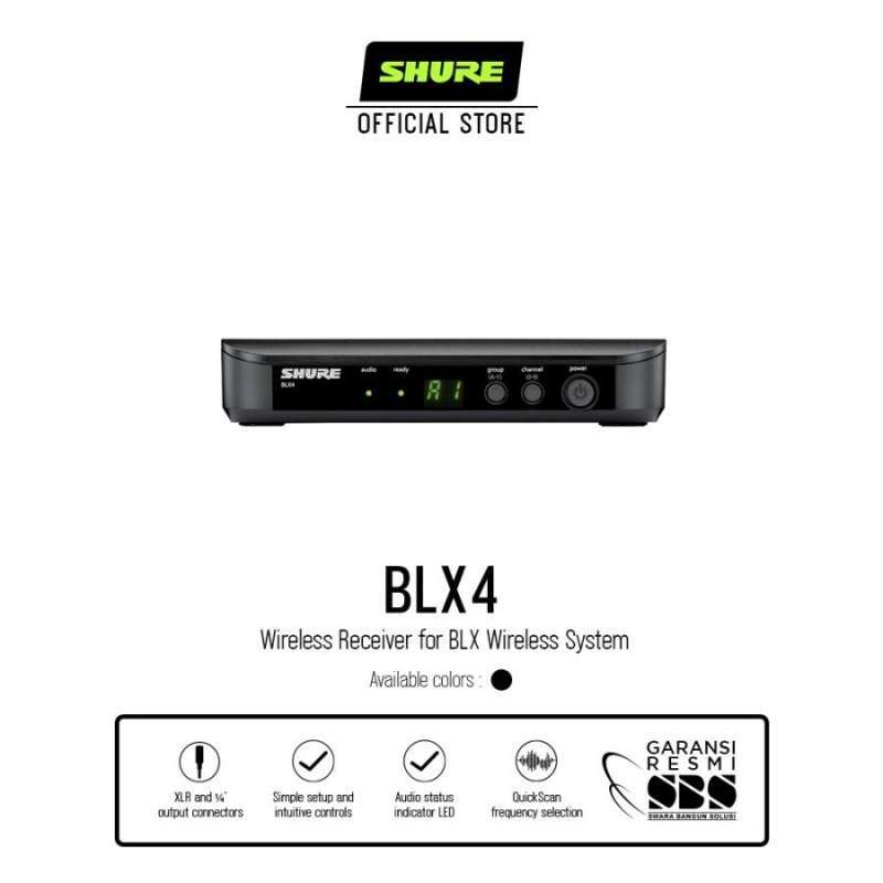 Jual Shure Blx4 Wireless Receiver For Blx Wireless System - K3e Di ...