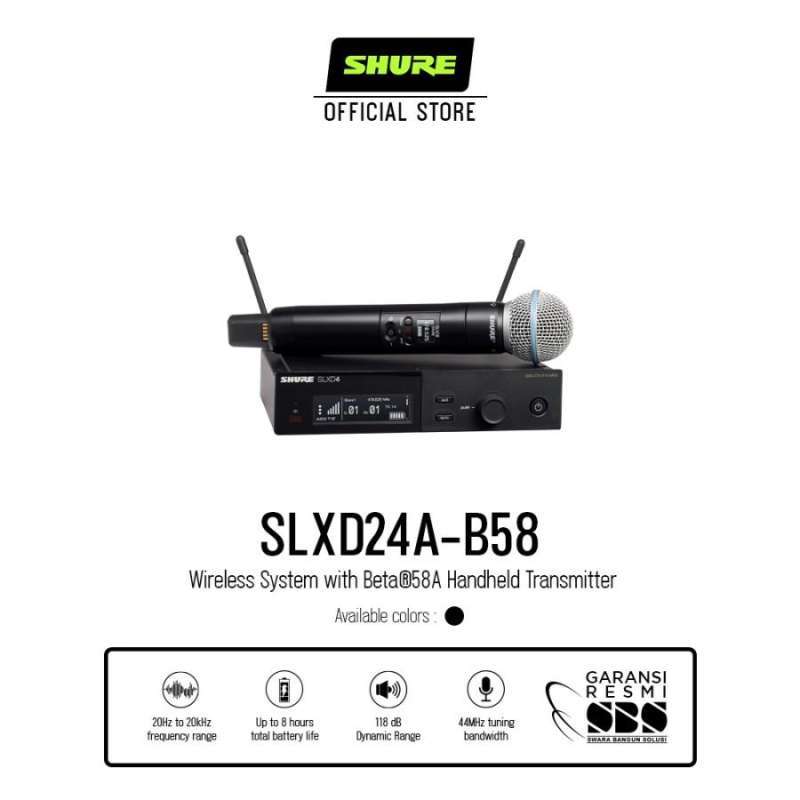 Jual Shure Slxd24a/b58 Wireless System With Beta 58a Handheld Transmitter Di Seller Swara Bangun ...