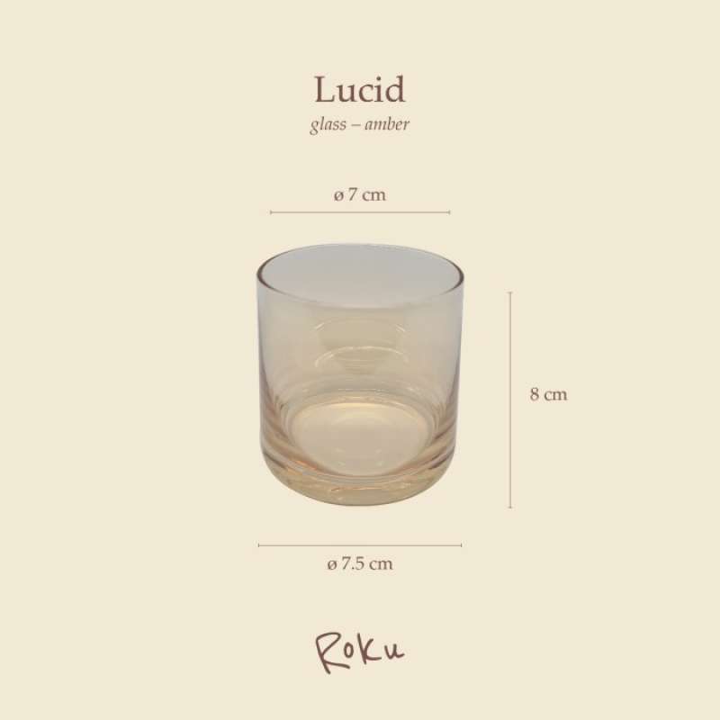Promo Roku Lucid Glass Amber - Gelas Kaca Amber Diskon 23% Di Seller ...