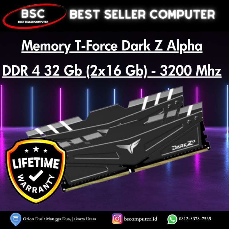 Promo Ram T-force Dark 32 Gb (2x16) Ddr 4 Pc 3200 ...