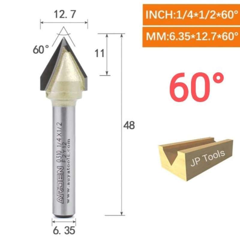 Promo Promo- Arden Mata Router V Groove / Mata Profil V - A0310014 ...