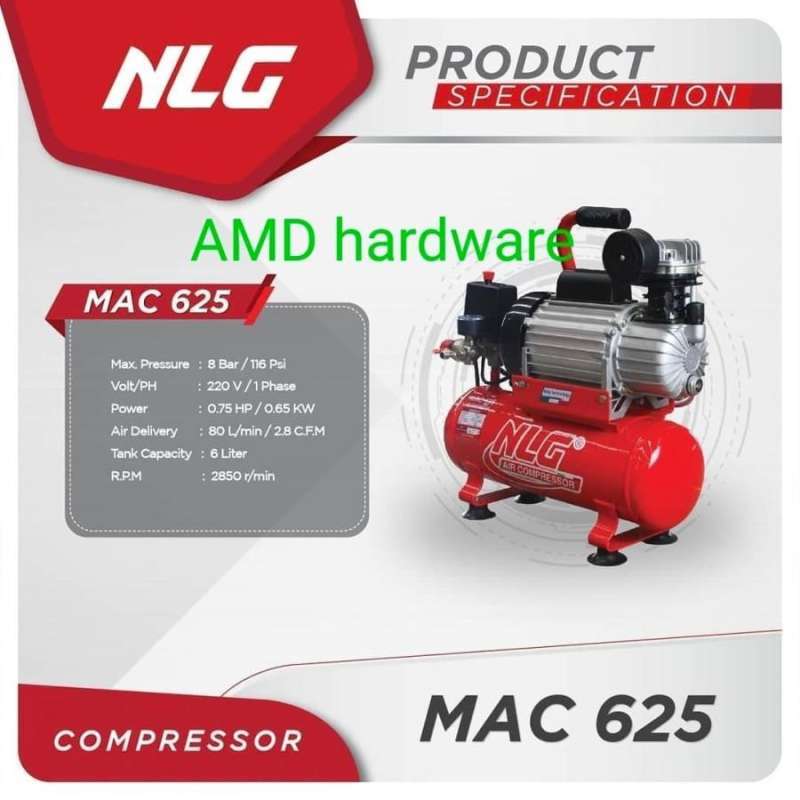 Jual Compressor Kompresor Angin Listrik Direct 3/4hp 9l Mac625 Nlg ...