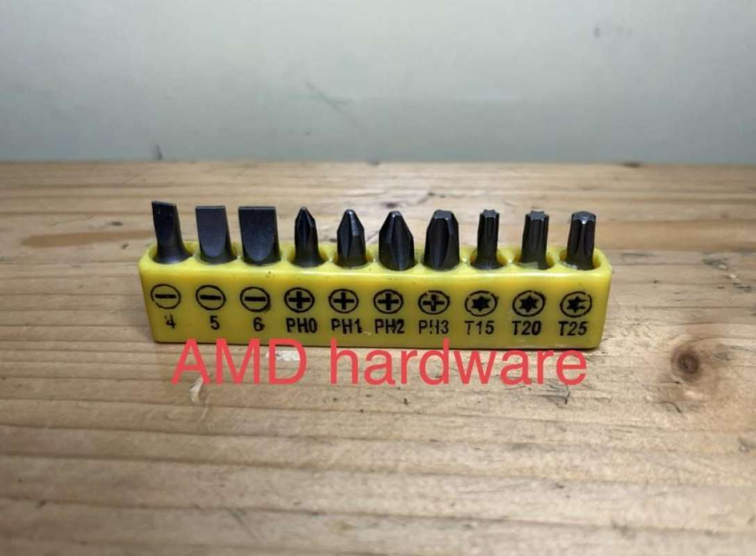 Jual Mata Obeng Mini Set 10pcs U/ Mesin Bor Cordless/listrik ...