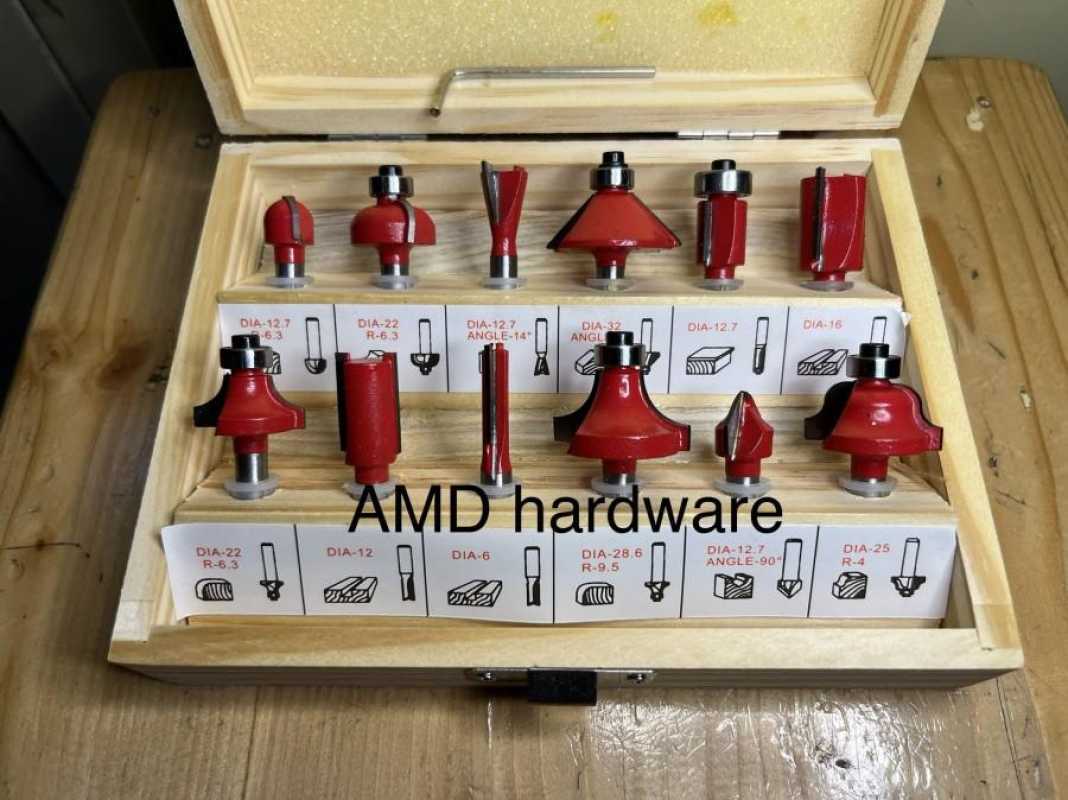 Jual Mata Profil Router Trimer Set 12 Pcs Jld Profile Ukir Kayu (ryu ...