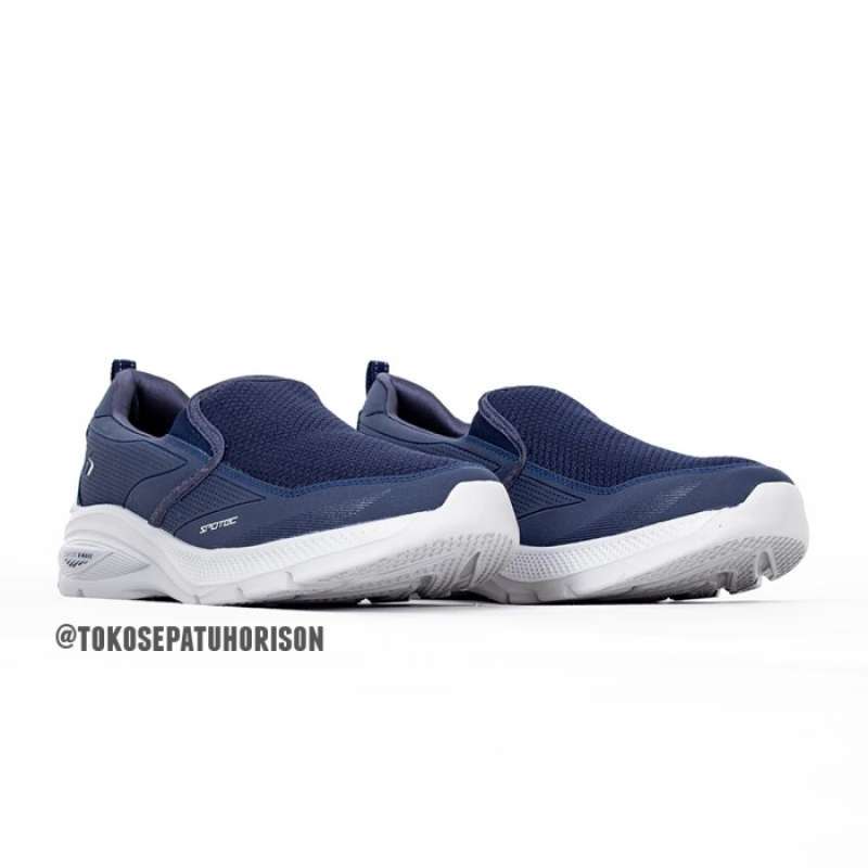 Jual Spotec Onyx Biru Tua / Abu Muda - Walking Shoes Sepatu Slipon ...