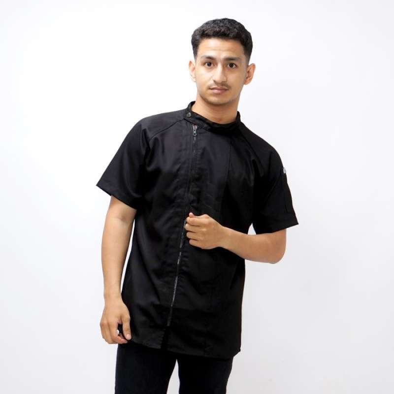 Jual Fk -magnolia Chef Jacket Basic Baju Koki Masak Lengan Pendek Putih ...
