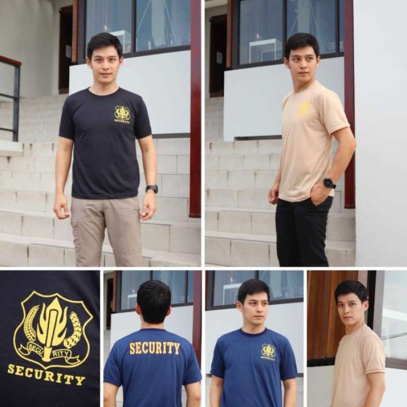 Jual Kaos Security Satpam Baju Dinas Dalaman Murah Coklat Polos Hitam ...