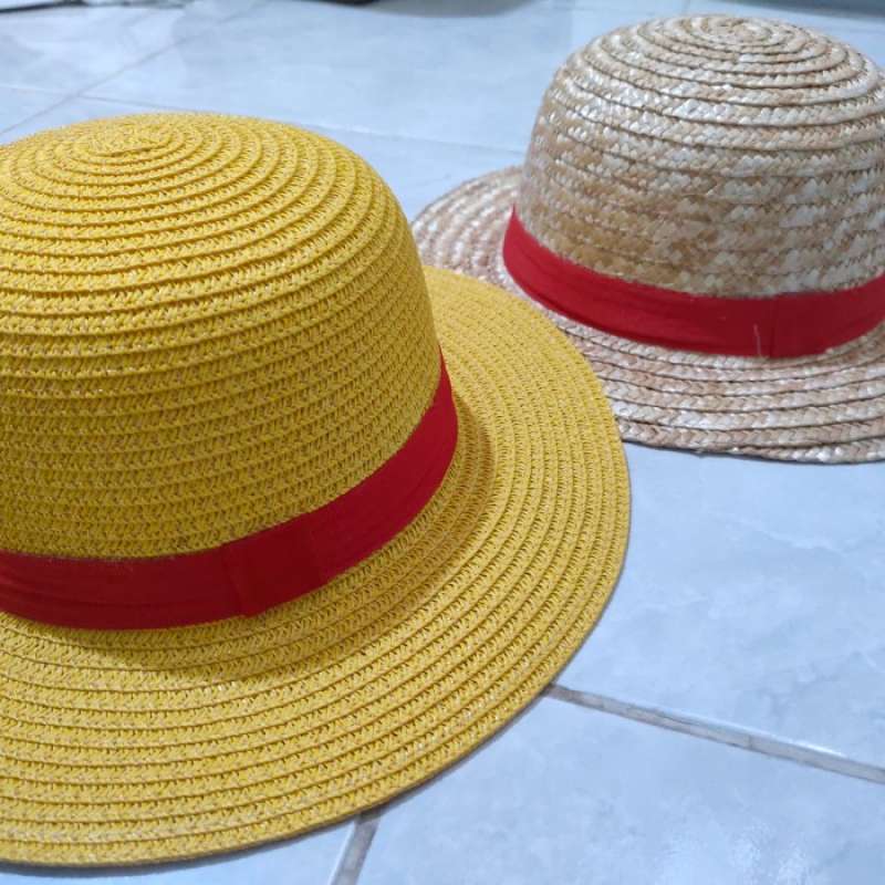 Jual Topi Jerami Anime, Monkey D. Luffy One Piece Warna Original Dan ...