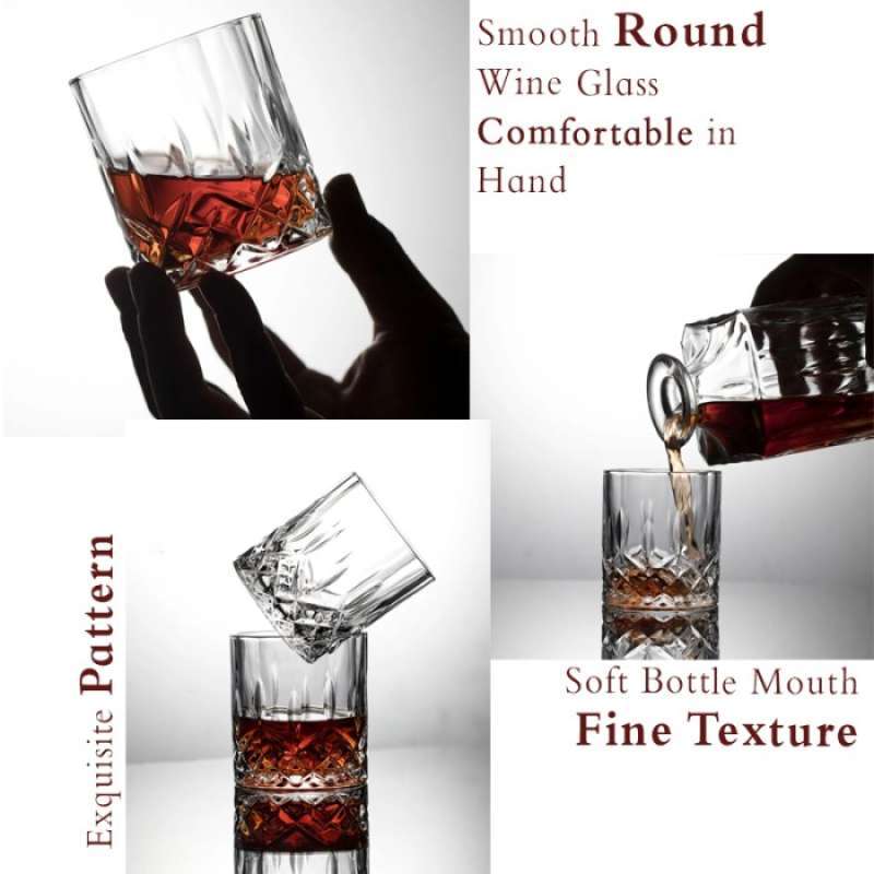 Promo Montana Whiskey Decanter Set Bottle + 6 Whisky Glass Wine Botol ...